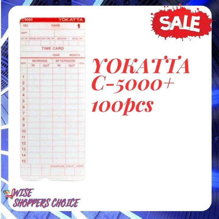 100pcs C5000+ Time Card DTR Card Bundy clock Dx-5 Time Card Yokatta C ...