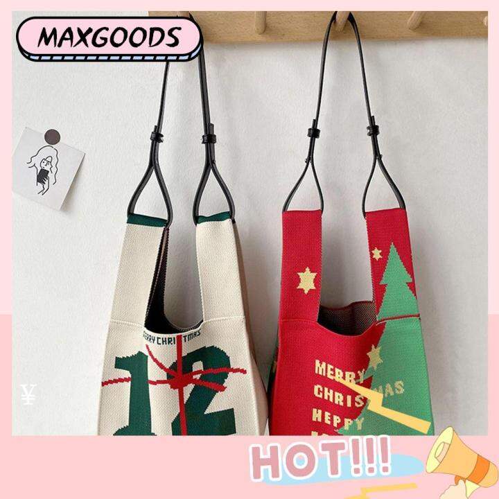 MAXG แฟชั่นสำหรับผู้หญิง เล็กๆน้อยๆ ปมเป็นปม งานทำมือ ถุงช้อปปิ้งถุง ...