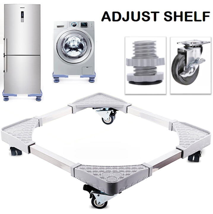 Movable Adjustable Height Washing Machine Refrigerator Undercarriage ...