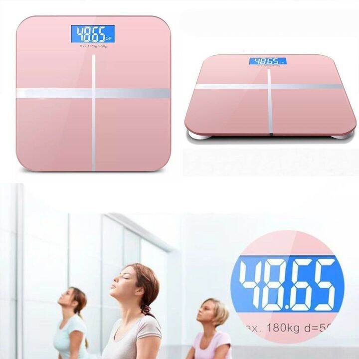 Rechargeable Tempered Glass Digital Personal Weighing Scale | Lazada PH