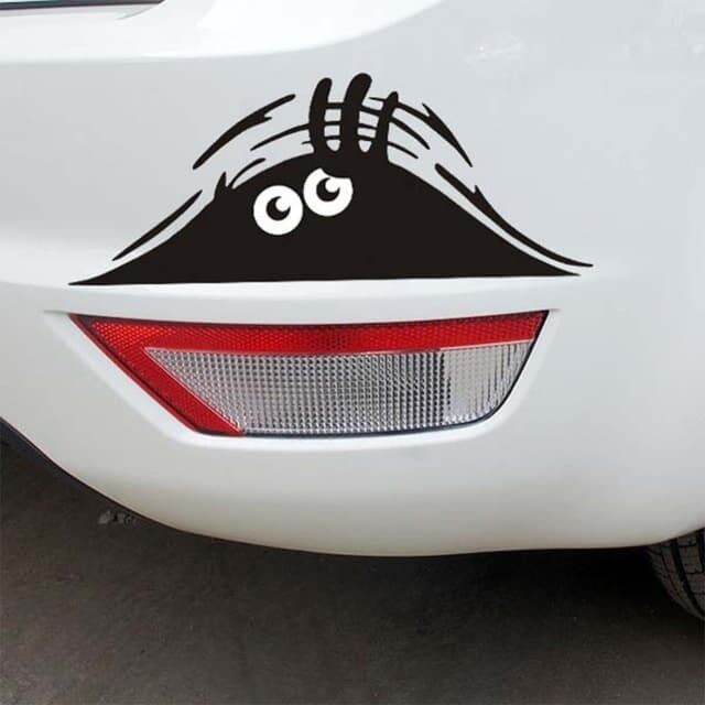 cutting sticker mobil peeking monster stiker mobil keren lucu unik ...
