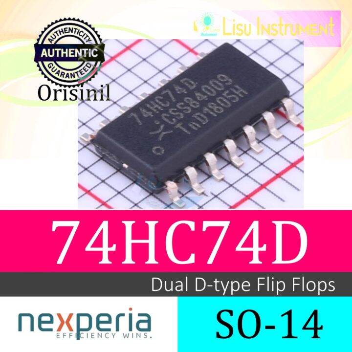 74HC74D Dual D-type Flip Flops Positive Edge-Trigger SO-14 | Lazada Indonesia