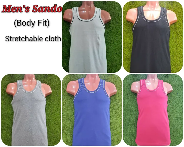 Men's Body Fit Sando (stretchable fabric, 1x1) | Lazada PH