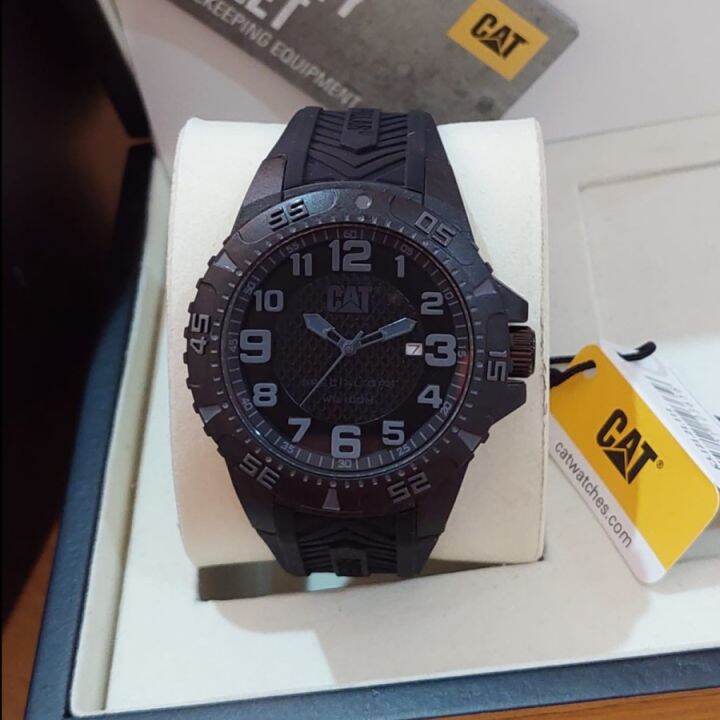 JAM TANGAN PRIA CATERPILLAR CAT K3.121.21.111 FULL BLACK ORIGINAL ...