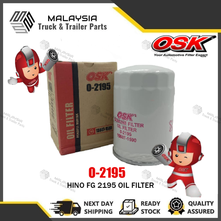 OSK O-2195 HINO FG OIL FILTER (15607-1590) | Lazada