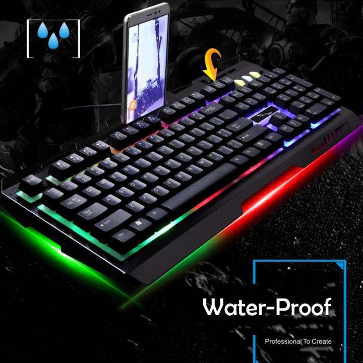 Keyboard Gaming LED backlight lampu led menyala Kibot keybord keybod ...