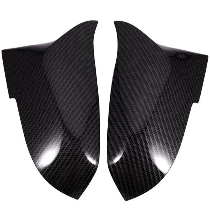 1 Pair Carbon Fiber Car Rear View Mirror Cover Cap For Bmw F20 F22 F30 ...