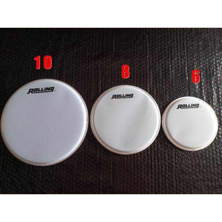 DRUM HEAD ROLLING ORIGINAL TAIWAN UKURAN 6 8 10 INCH MEMBRAN DRUM ...
