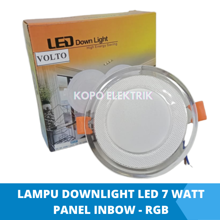 Lampu Downlight LED 7 Watt Panel Inbow 7w RGB | Lazada Indonesia