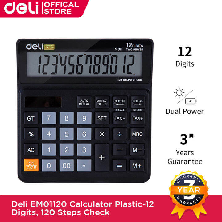 Deli Calculator For Business 12 Digits Large Screen Calculator Dual ...