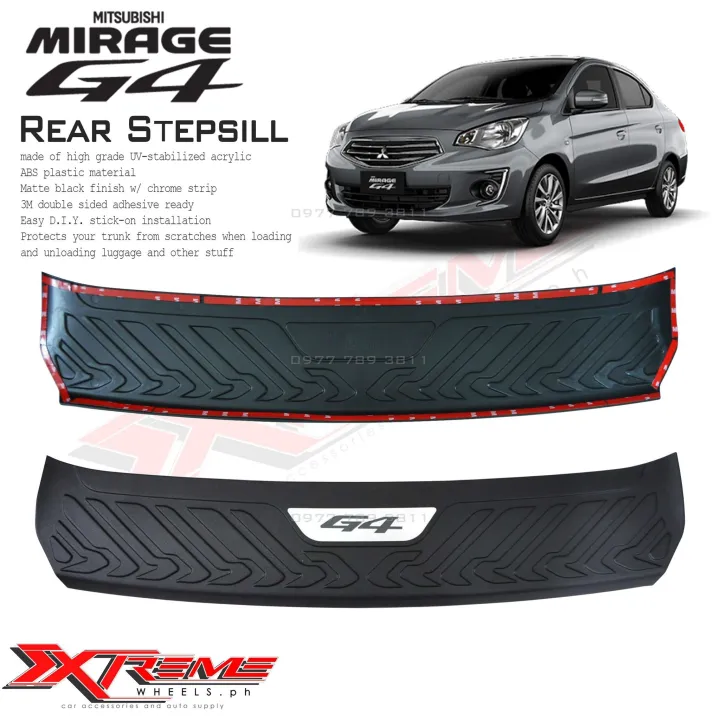 MIRAGE G4 2018-2020 Black OEM REAR STEP SILL BUMPER GUARD PROTECTOR ...