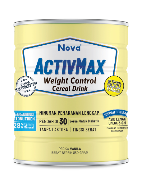 [TY PHARMACY] NOVA ACTIVMAX WEIGHT CONTROL CEREAL DRINKS (850gm) MEAL ...