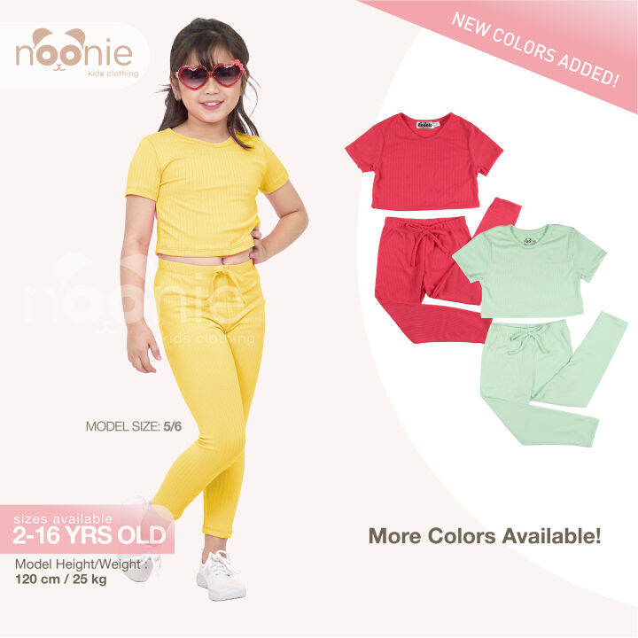 Noonie Kids - Girls Crop Top with Leggings - 2 to 16 yrs old | Lazada PH