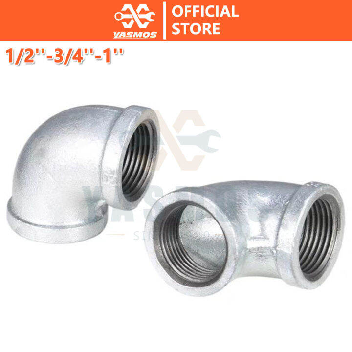 1/4" , 1/2" , 3/4" Galvanized Steel ELBOW 90° Pipe Fittings | Lazada PH
