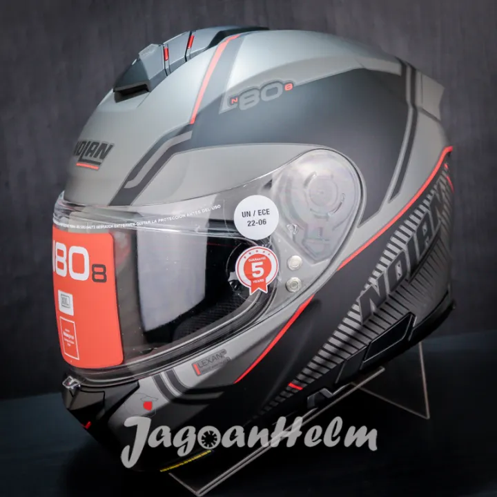 NOLAN HELM N808 ASTUTE N-COM #024 | FLAT LAVA GREY | N80-8 DUAL VISOR ...