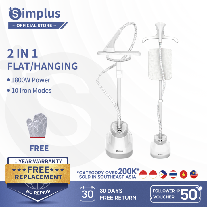 Simplus Garment Steamer for Clothes Garment Iron Machine Flat/Hanging ...