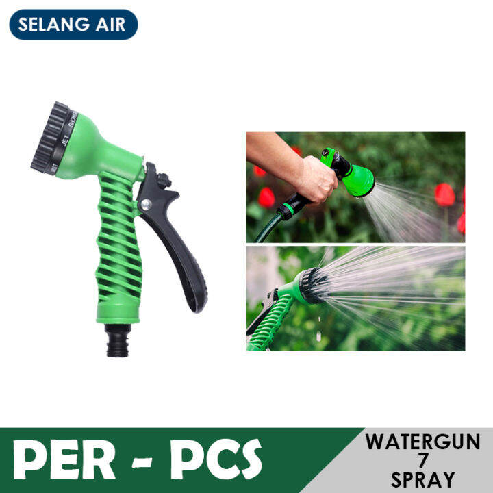 Semprotan air 7 fungsi penyiraman / watergun 7 spray / alat penyiram ...