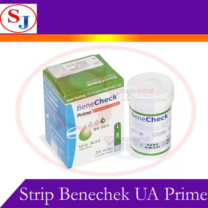 Strip Benecheck Prime Urid acid / Test Asam Urat Bene check Benechek 25 ...