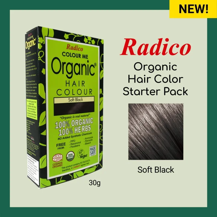 RADICO Organic Hair Color (Soft Black) 30G | Lazada PH