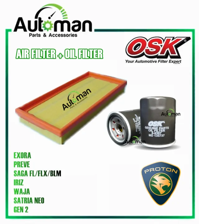 OSK Proton Exora Preve Saga FL FLX BLM Iriz Waja Satria Neo Gen 2 Oil ...