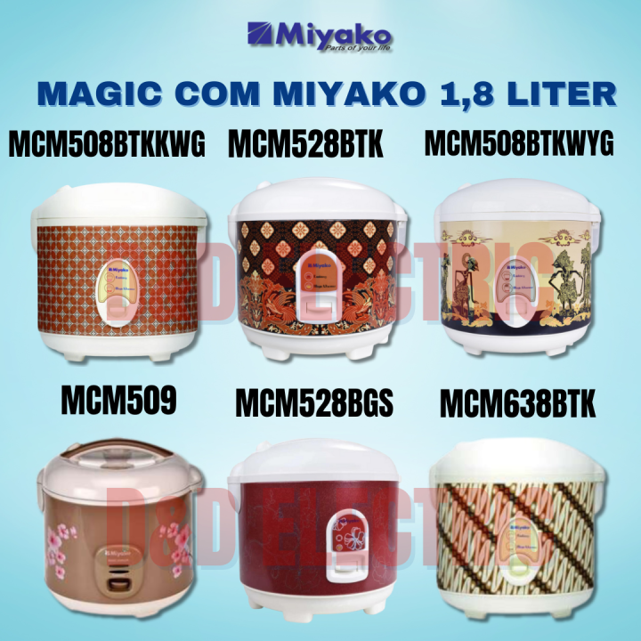 MAGIC COM MIYAKO RICE COOKER PENANAK NASI UKURAN (6L 2,2L 1,8L 1,2L 1L 0,6L) 3IN1 MERK MIYAKO ...