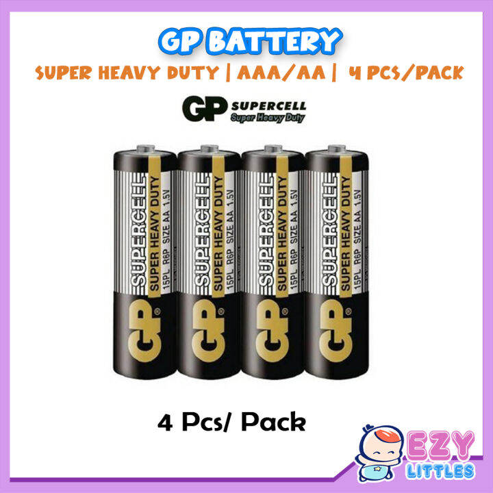 GP Supercell Heavy Duty AA/AAA Battery 1 set 4 Pcs | Lazada