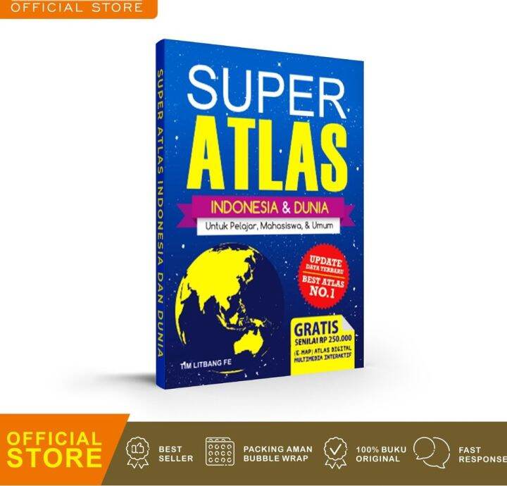 [BISA COD] BUKU ATLAS ORIGINAL TERBARU 2022 - BUKU SUPER ATLAS INDONESIA DAN DUNIA TERLENGKAP ...