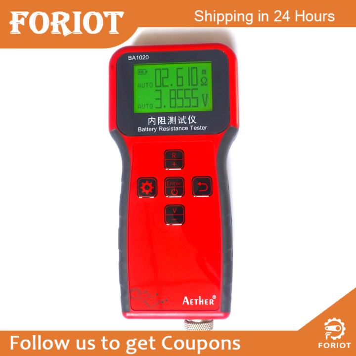Foriot Universal Battery Checker Tester with Leads LCD Display Battery ...