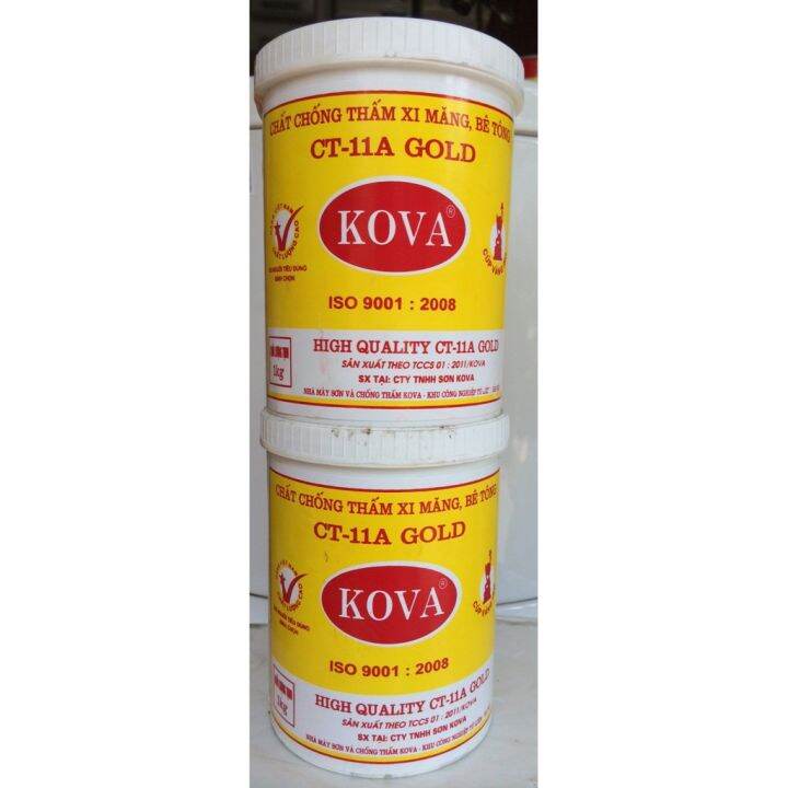 Kova CT11A Gold (lon 1kg và thùng 4kg) Chất Chống Thấm Bê Tông Xi Măng [HÀNG CHÍNH HÃNG KOVA ...