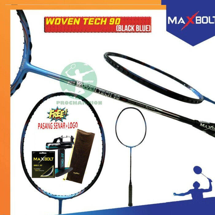 Raket Badminton Original Maxbolt Woven Tech 90 WT90 Blue | Lazada Indonesia