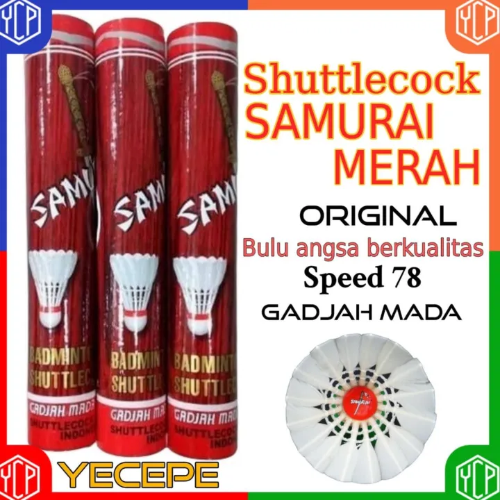 Shuttlecock Badminton SAMURAI MERAH RED / Kock Bulutangkis Kok Gajah ...