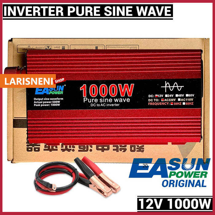 ORIGINAL PSW INVERTER EASUN 1000W 12V PSW1000 MURNI Pure Sine Wave ...