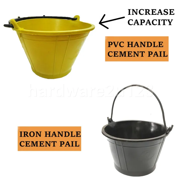 Heavy Duty Cement Pail with Pvc Handle Besi Handle Baldi Simen | Lazada