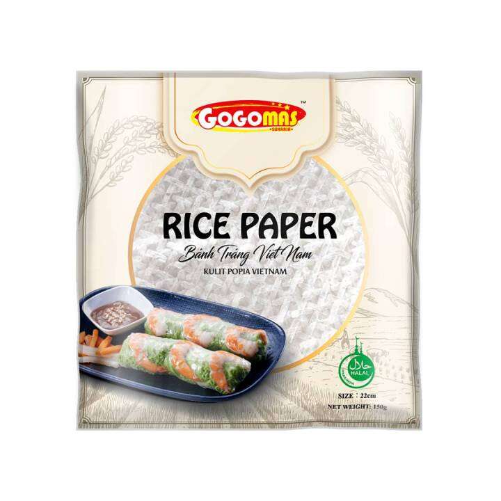 Gogomas Rice Paper 150 gm (22 cm spring rolls popiah) | Lazada
