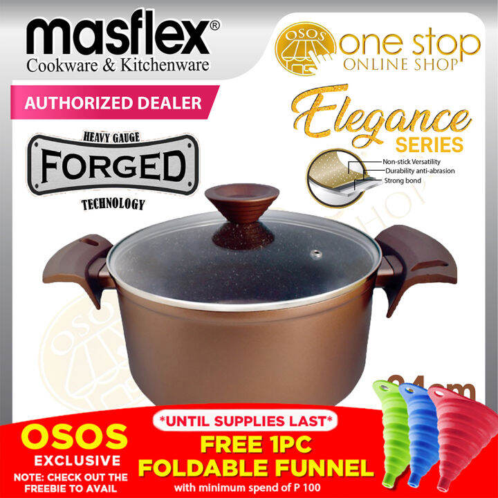 MASFLEX Original 24cm Forged Elegance Non-Stick Induction Casserole w ...