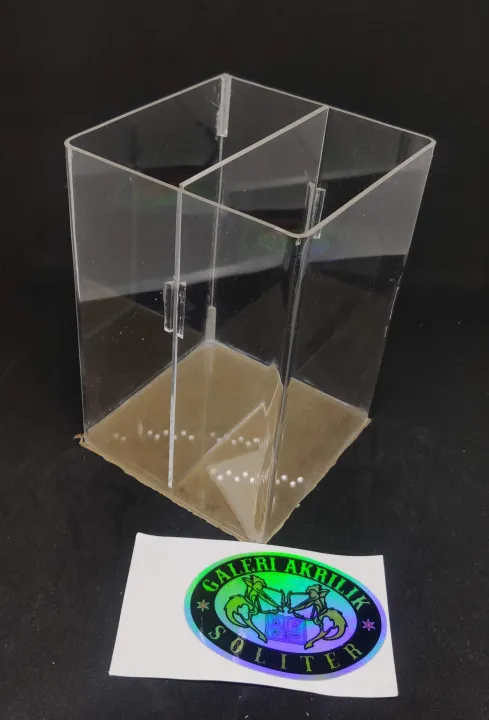 Soliter Akrilik Uk 10x10x15 Sekat Tengah Full Bening | Lazada Indonesia