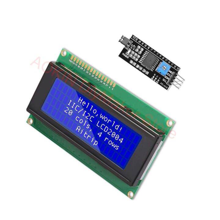 LCD2004 IIC/I2C LCD Display Monitor 2004 20X4 5V Character Blue ...
