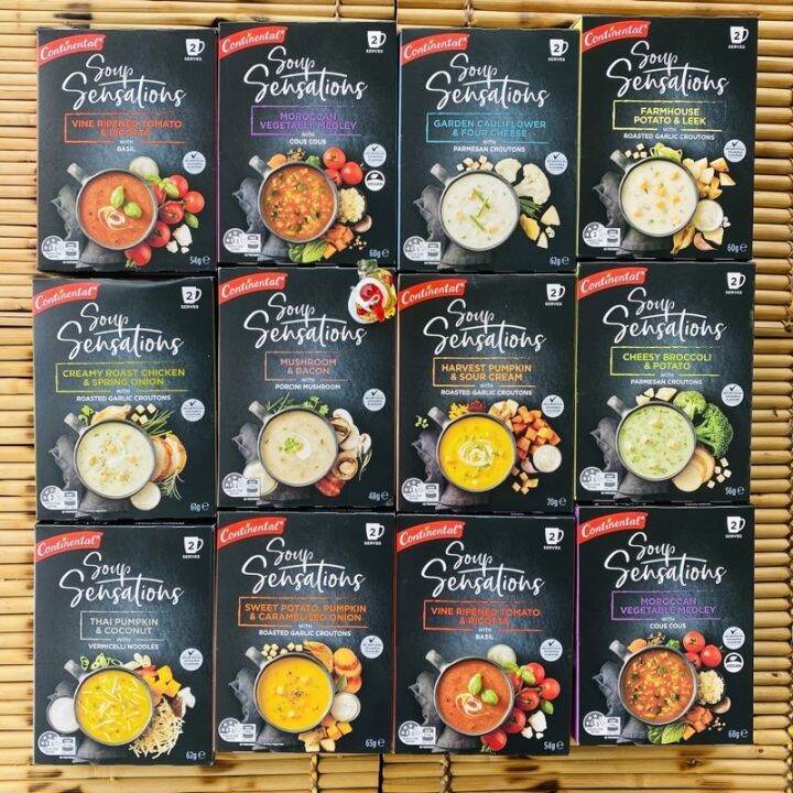 CONTINENTAL SOUP SENSATIONS. 2 Servings. 3 Star Health Rating. Made in ...
