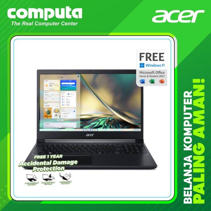 Acer ASPIRE 7 A715-42G-R75V AMD R5-5500U RTX 3050 16GB 512GB SSD 15.6F ...