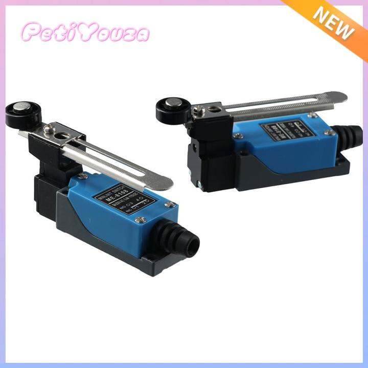 PETIYOUZA 2pcs ME-8108 Momentary Limit Switch Waterproof 250V/5A Micro Switch Adjustable Roller ...