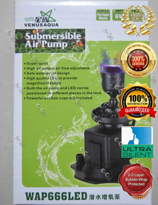 Venus Aqua Submersible Pump with LED WAP666LED (Supports up to 35 ...
