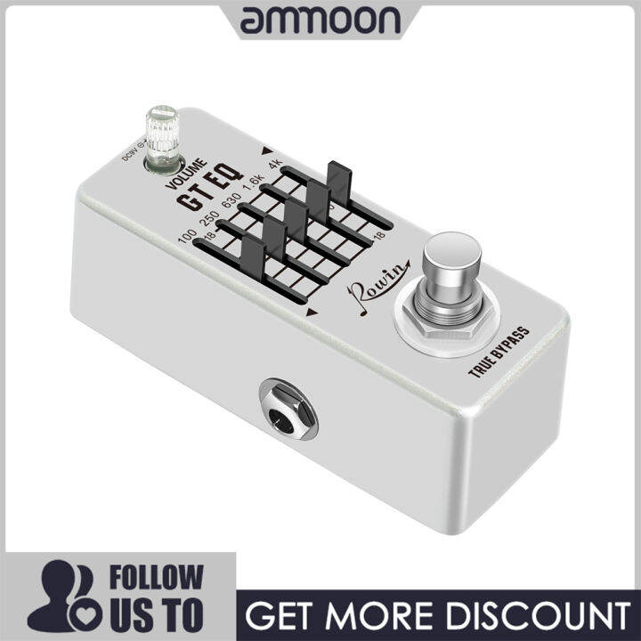 [ammoon]Rowin 5-Band EQ Pedal Electric Guitar Equalizer 100Hz 250Hz ...