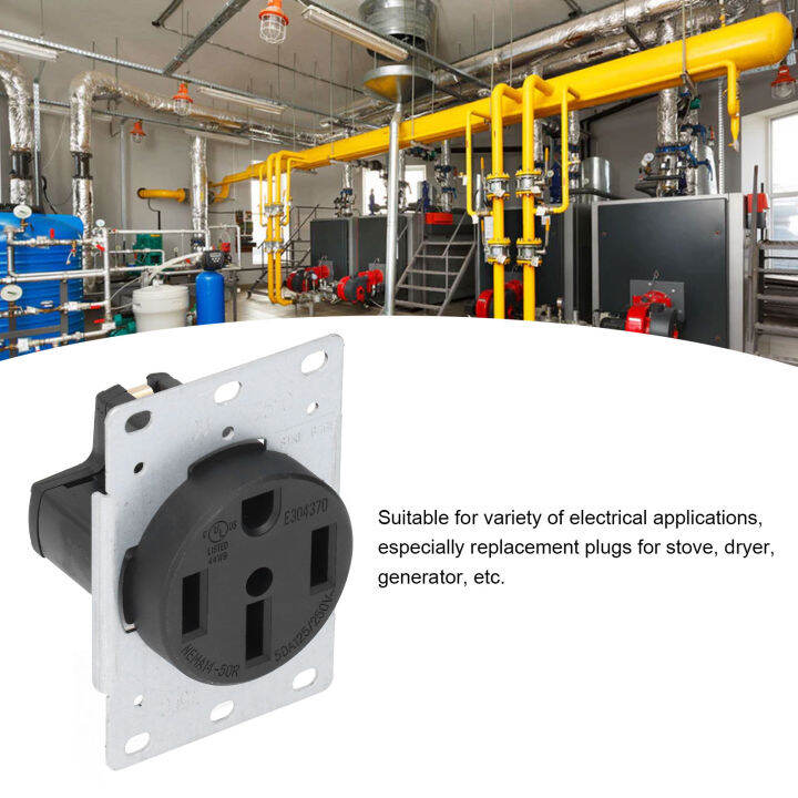 Power Outlet 50A Good Electrical Conductivity PA66 Plastic+Brass ...