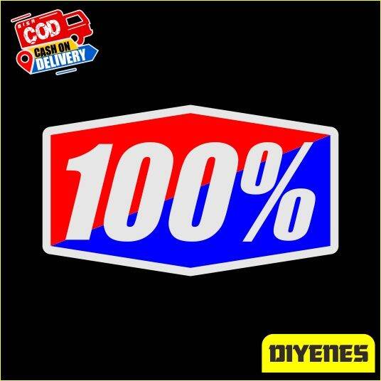 Sticker 100% / Sticker HELM / Sticker Motor | Lazada Indonesia