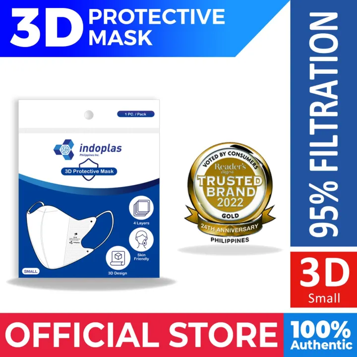 Indoplas KF94 3D Face Mask Small (Kids) x 1 Pack | Lazada PH