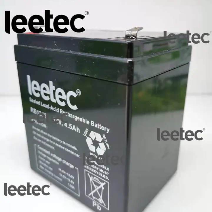Rechargeable Battery Sealed Lead-Acid 12V 4.5Ah LEETEC RB1245EGK ...