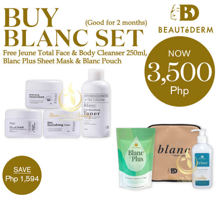 Beautederm Blanc Set PROMO FREE JEUNE CLEANSER 250ML + BLANC PLUS SHEET ...