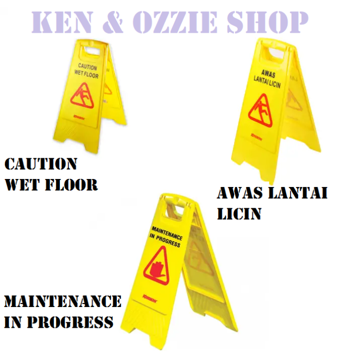 Krisbow Floor Sign - Kuning, Terbuat dari plastik kuat Bisa dilipat ...
