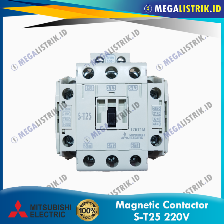 MITSUBISHI KONTAKTOR S-T25 220V AC / MAGNETIC CONTACTOR S-T 25 / ST25 / ST-25 220 VOLT | Lazada ...