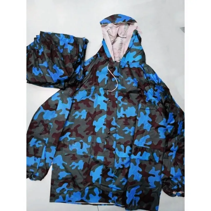 CAMOUFLAGE RAINCOAT - Stylish waterproof kapote with pants & free bag ...